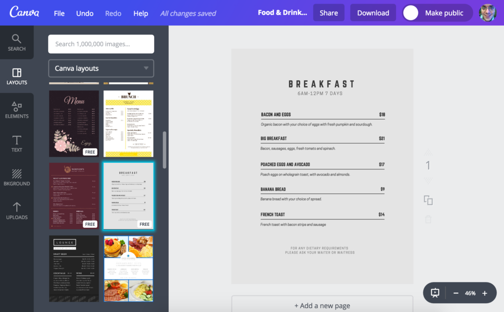 Serve up Survey Data with a Menu Infographic