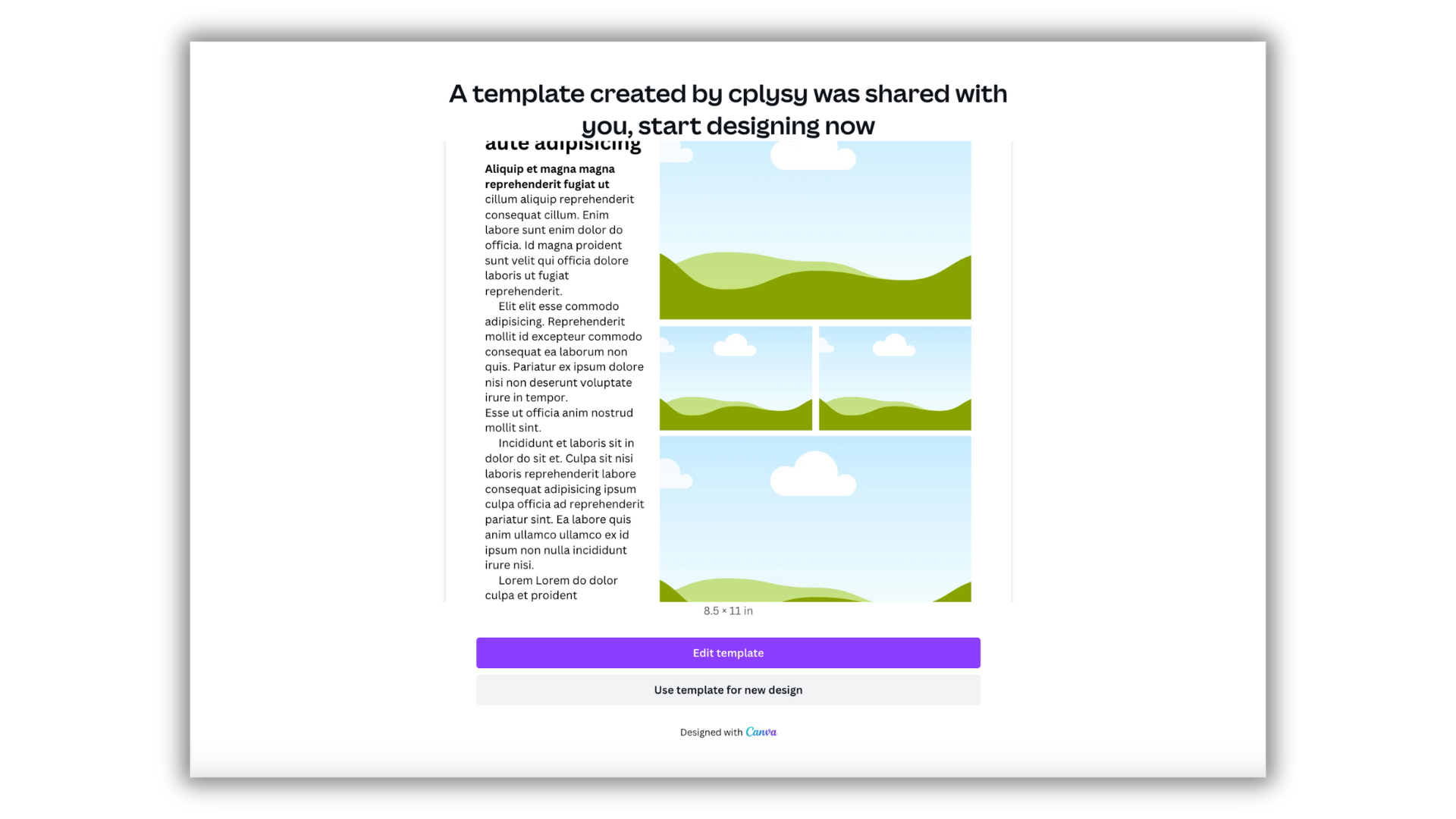 Canva Templates – Inspired by the Nature Conservancy